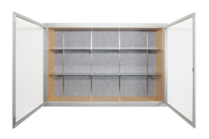 Recessed Display Case with Hinged Glass Doors (HDS) | Boards, Sliding ...